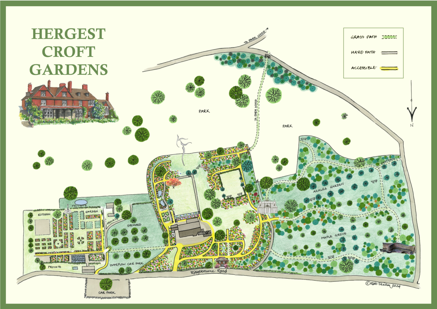 Map of gardens – HERGEST CROFT GARDENS